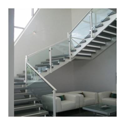 中国 Factory direct supply decorative straight stairs steel stringer wood staircase 販売のため