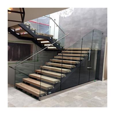 Cina Wholesale agent customized straight stair wood and iron staircase in vendita