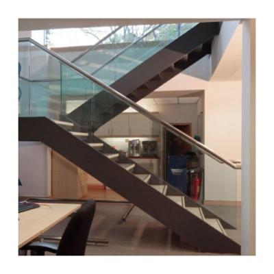 Cina House project l type stairs solid wooden tread staircase in vendita