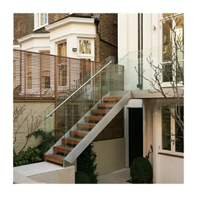 Cina Fashion design l shaped stairs solid wood tread staircase in vendita