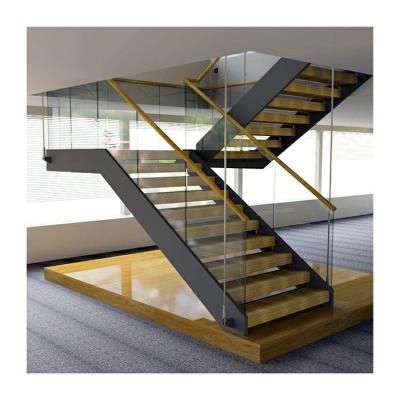 Cina Fashion design l shaped stairs solid wood tread staircase in vendita
