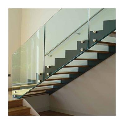 Cina China factory internal straight stairs solid wooden step staircase in vendita
