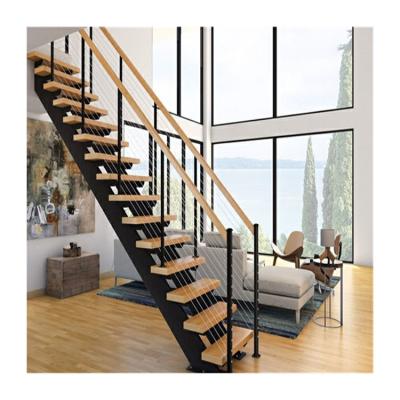 Cina Household individual indoor small straight stairs u shaped wood staircase in vendita