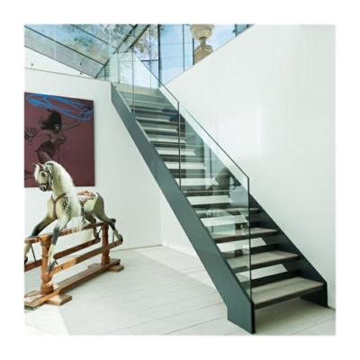 Cina Easy to use house design straight stairs carpet wood steps staircase in vendita