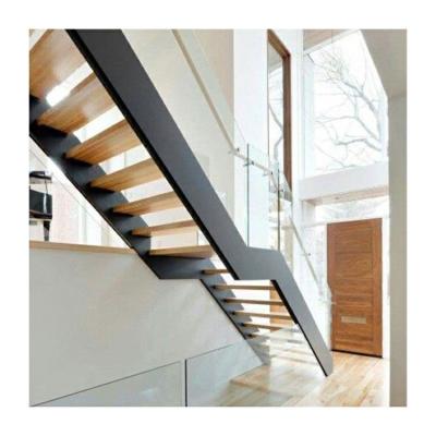 Cina Easy to use house design straight stairs carpet wood steps staircase in vendita
