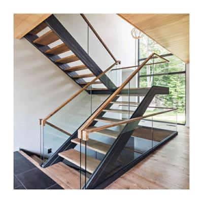 Cina Creative design galvanized steel straight stair newest designed wood attic staircase in vendita