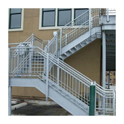 中国 Indoor stair glass steel high quality metal straight staircase 販売のため