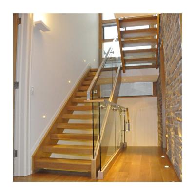 中国 Fashionable compact straight stairs high quality wooden staircase 販売のため