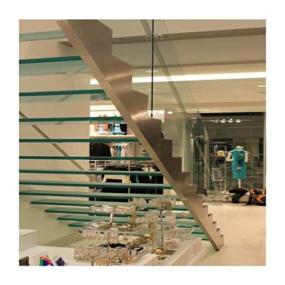 Cina Office staircase tempered glass stairs price prefab straight staircase in vendita