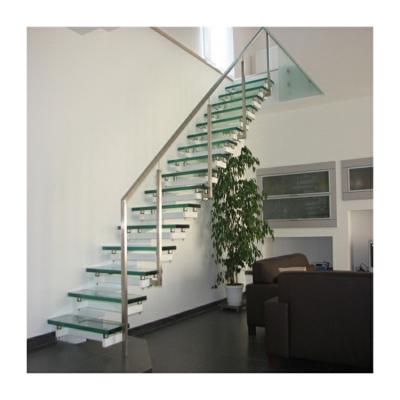Cina Staircase for small spaces metal glass staircases customized new design straight staircase in vendita