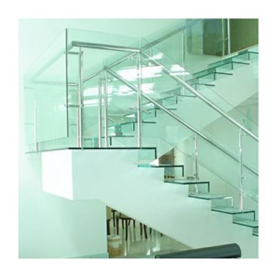 Cina Simple staircase glass stair rail systems construction straight staircase in vendita