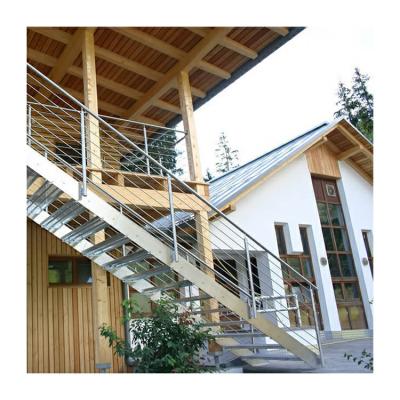 中国 Economic staircase stair glass railing internal straight staircase 販売のため