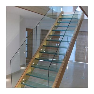 中国 Outdoor crystal staircase steel structure glass stairs new design straight staircase 販売のため