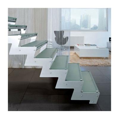 中国 Used staircase high quality glass stair single beam straight stairway 販売のため