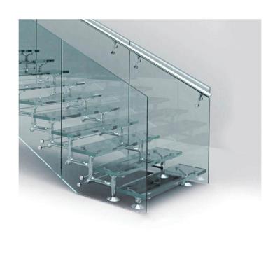 Cina Stair stringer glass staircase used ss railing straight staircase in vendita
