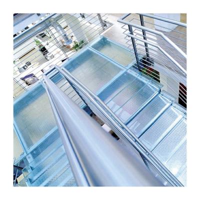 Cina Hall installation staircase glass staircase toronto modular straight steel staircase in vendita
