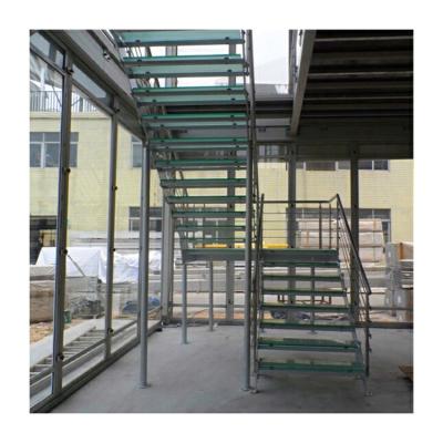Cina Staircases for small spaces glass staircase design crazy clear glass straight staircase in vendita
