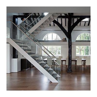 中国 Circular staircase pvb laminated glass stairs high quality straight staircase 販売のため