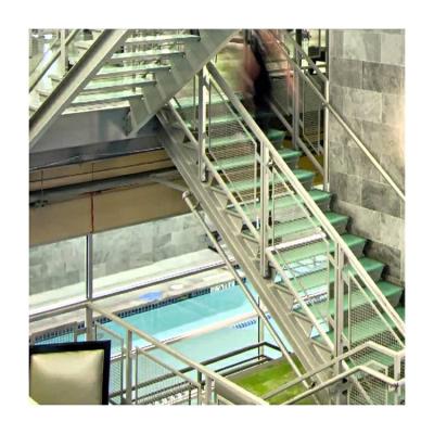 中国 Crystal staircase led glass stairs design straight glass staircase 販売のため