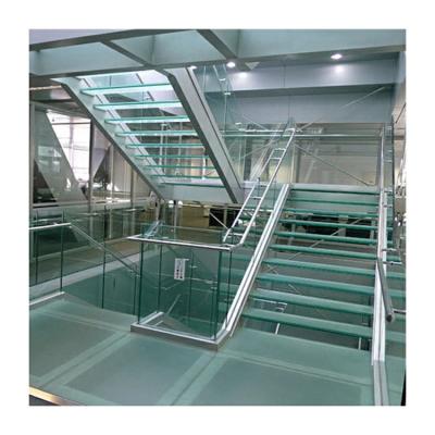 Cina Bespoke staircases glass staircase china single beam straight staircase in vendita