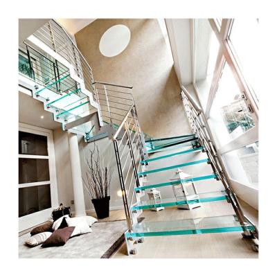 Cina China staircase stairs glass railing covers used straight staircase in vendita