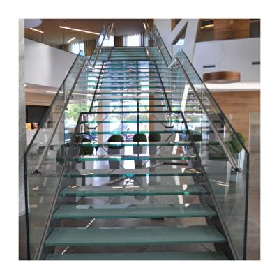 Cina Decorative staircase wholesale cheap glass stairs price led straight staircase in vendita