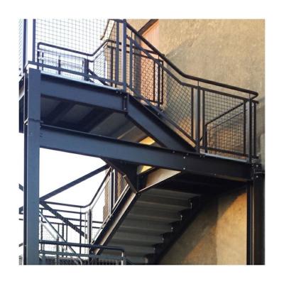 中国 Granite stairs steel grill for outdoor industrial straight metal staircase 販売のため