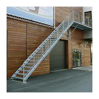 Cina Single beam stairs mild steel straight single stringer metal staircase in vendita