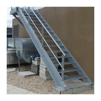 Cina Single beam stairs mild steel straight single stringer metal staircase in vendita