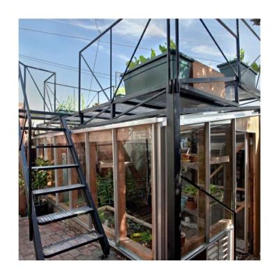 中国 Used stringer stairs steel stringer prefab metal loft straight staircase 販売のため