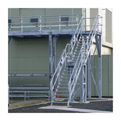 Cina Used stringer stairs steel stringer prefab metal loft straight staircase in vendita