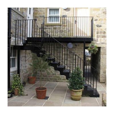 中国 Modular open stairs simple design steel structure stainless steel glass staircase 販売のため
