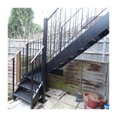 中国 Cantilevered stairs shaped steel handrail commercial projects cast iron staircase 販売のため