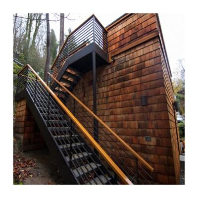 中国 Simple design stairs steel beam straight Steel spine staircase 販売のため