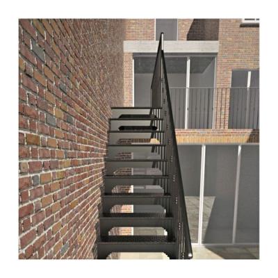 中国 Office building stairs stainless steel glass curved iron railing staircase 販売のため
