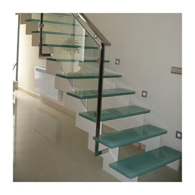 中国 Staircase for small space frameless tempered glass railing stairs glass straight ladders 販売のため