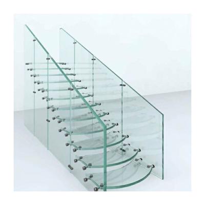 Cina Modular staircase kits tempered glass staircase cost height quality walnut straight staircase in vendita