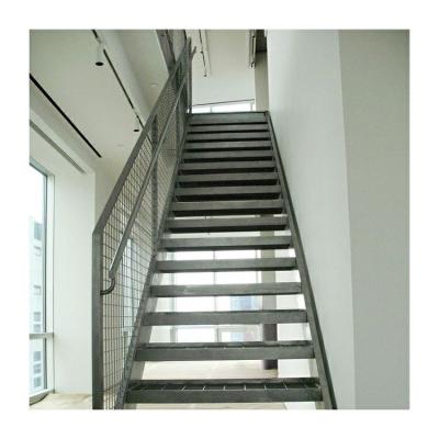 中国 Single stringer stair modern steel stringer wrought iron straight staircase 販売のため