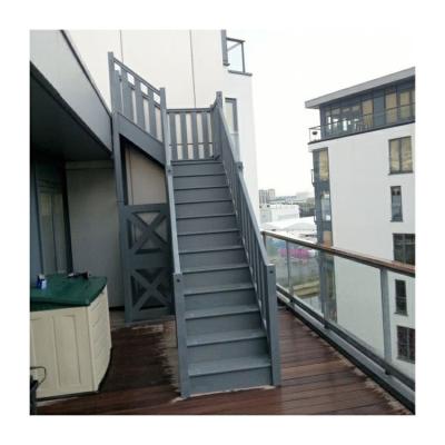 Cina Single stringer stair modern steel stringer wrought iron straight staircase in vendita