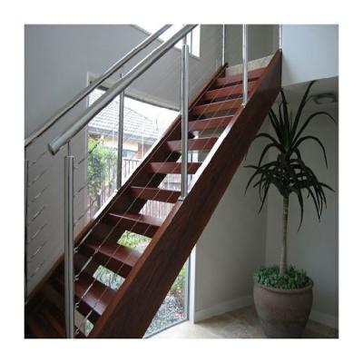 中国 Bright color height quality dollhouse straight stairs white wood box tread staircase 販売のため