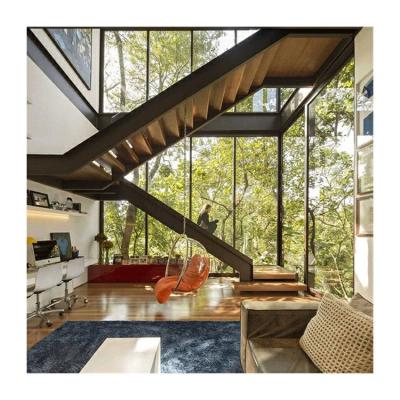 Cina Simple design indoor granite step straight staircase customized wood thickness stair in vendita