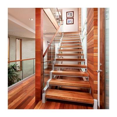 Cina Made in China invisible stringer straight staircase luxury wooden stairs in vendita