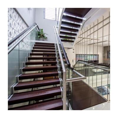 Cina Factory wholesale customized straight floating staircase durable wood composite deck stairs in vendita