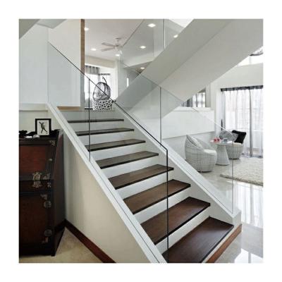 Cina Elegant style straight staircase for house u shaped wood stair in vendita