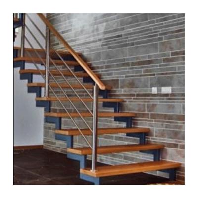 Cina Elegant style straight staircase for house u shaped wood stair in vendita
