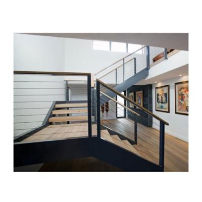 Cina Elegant style straight staircase for house u shaped wood stair in vendita