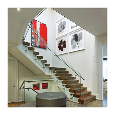 China Manufacturer supply hight -end straight staircase used indoor solid wood handrail stairs Te koop
