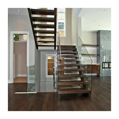 Cina Simple design straight staircase excellent packing america oak wood stair in vendita