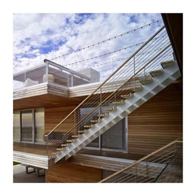 China China straight staircase for indoor wooden box steps stair Te koop