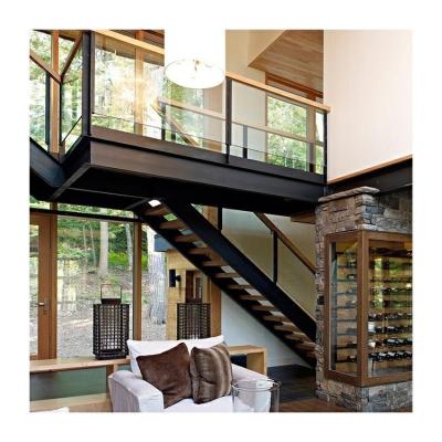 Cina Residential marble tread straight staircase customized solid wooden tread stair in vendita